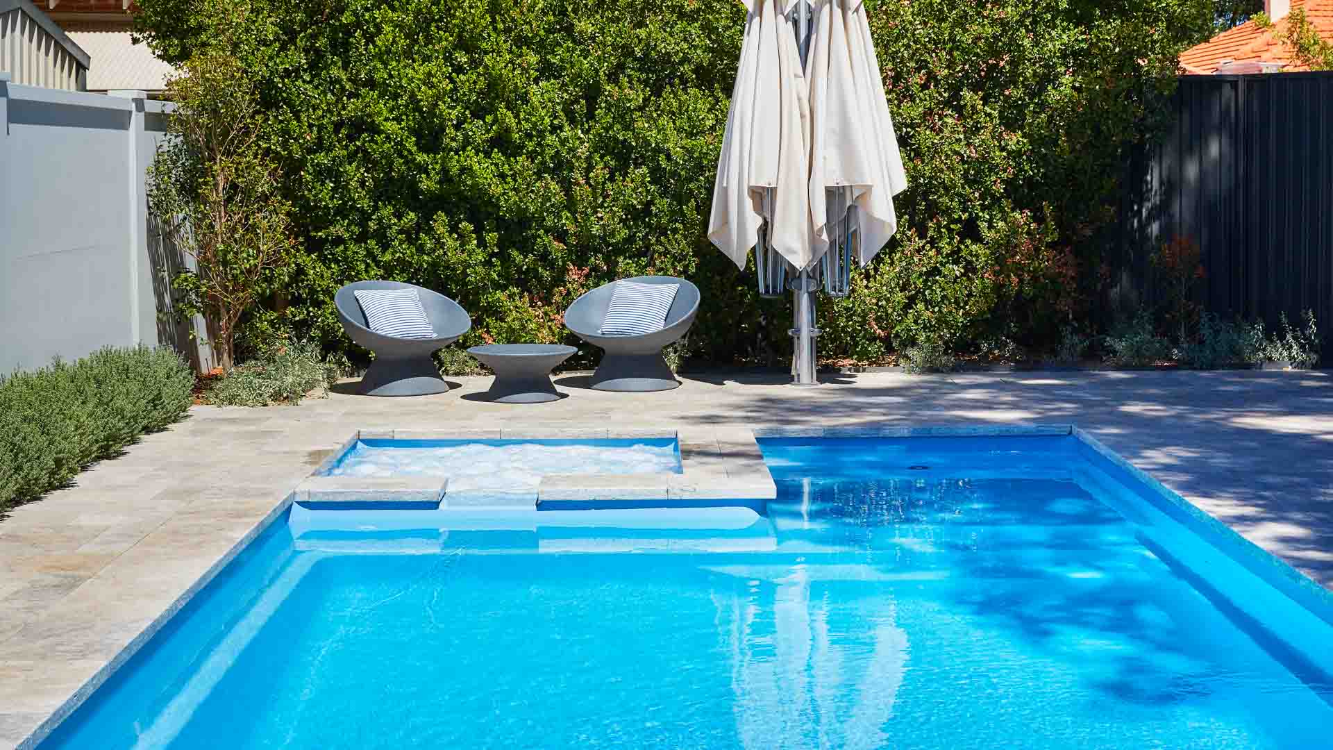 Manhattan 9.6m x 4.4m Sky Blue Shimmer Inglewood - Barrier Reef Pools Perth