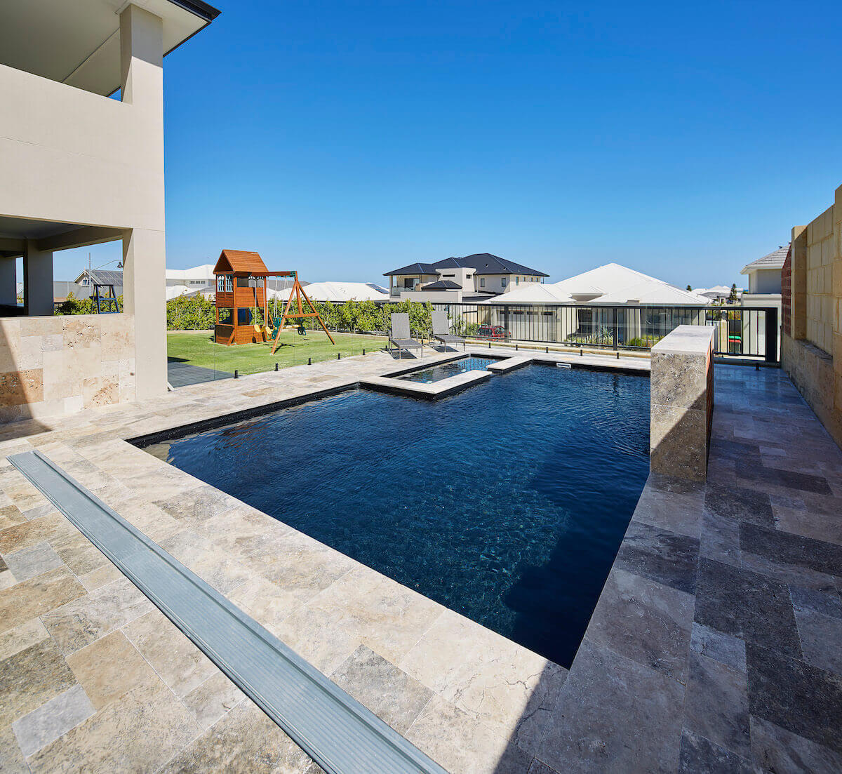 8m Resort Pool - Pool Designs - Fibreglass Pools Perth